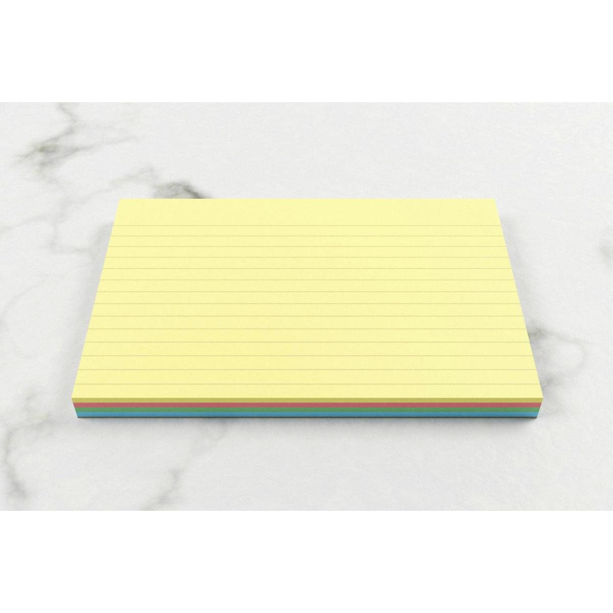 Luxpad Revision A6 Flash Cards - Lined (48 Cards) Assorted Colours ...