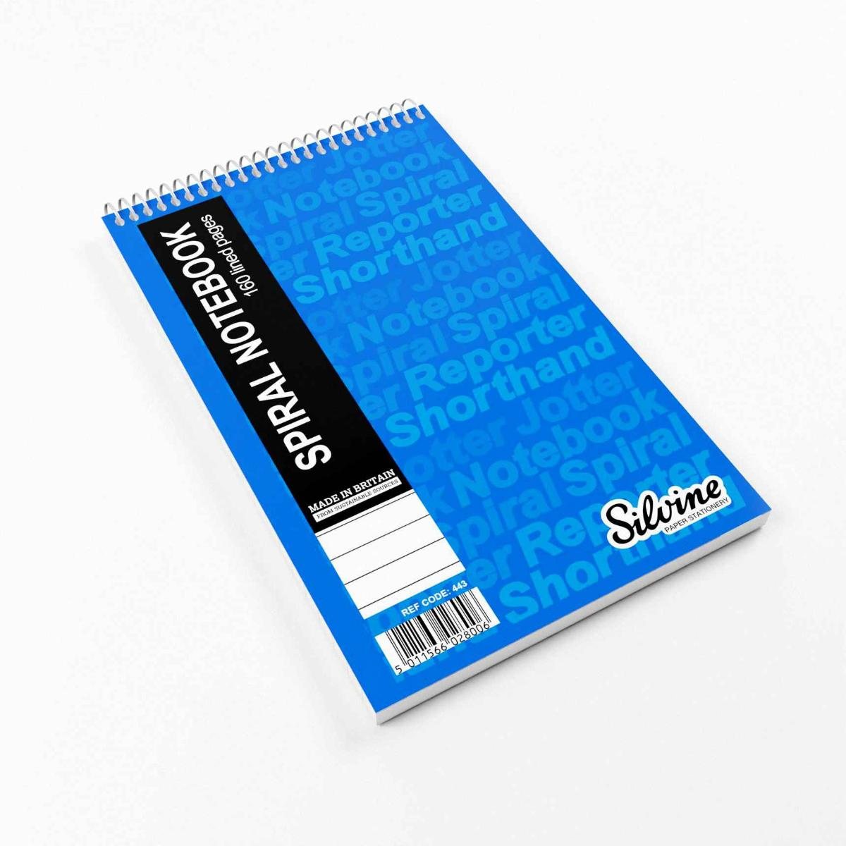 Silvine Reporter's Spiral Shorthand Notebook 8X5 | Waterstones