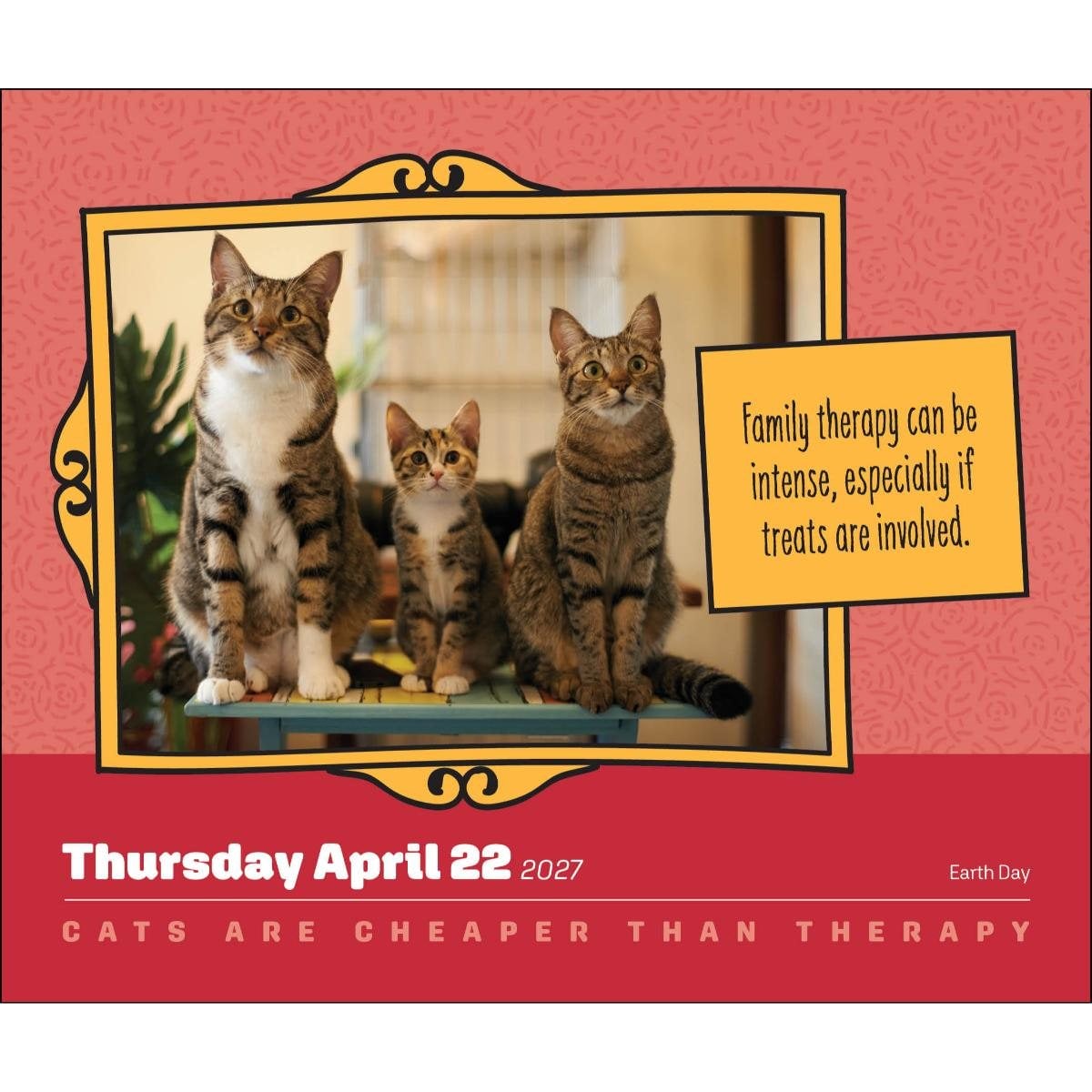 2027 Cat Therapy Boxed Calendar by Andrews McMeel Publishing | Waterstones