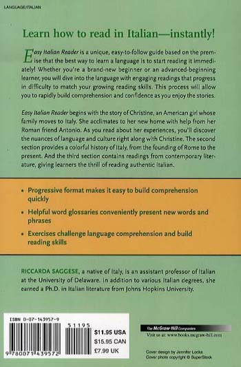 Easy Italian Reader by Riccarda Saggese | Waterstones