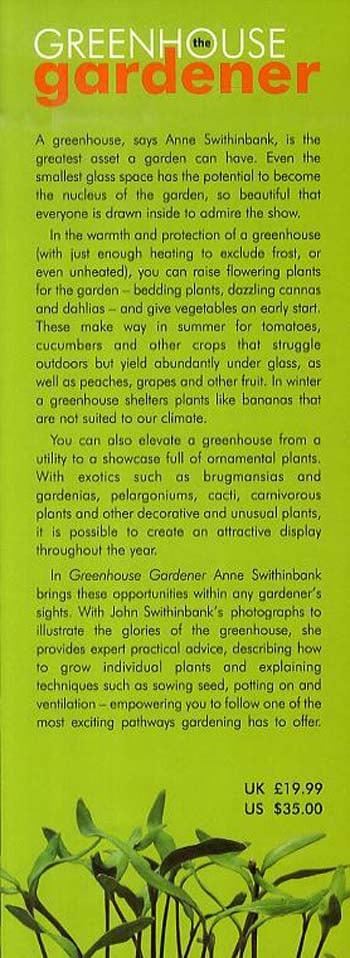 The Greenhouse Gardener by Anne Swithinbank, John Swithinbank | Waterstones