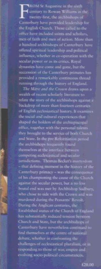 The Mitre and the Crown by Dominic Aidan Bellenger, Stella Fletcher ...