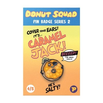 Donut Squad Caramel Jack Pin Badge | Waterstones