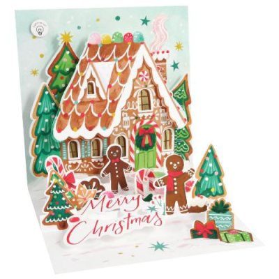 Gingerbread House Light Up Greeting Card | Waterstones