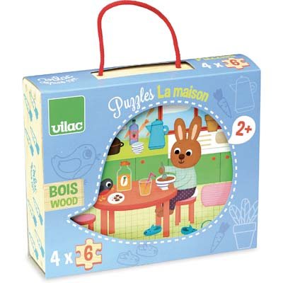 4 House Wooden Puzzle | Waterstones
