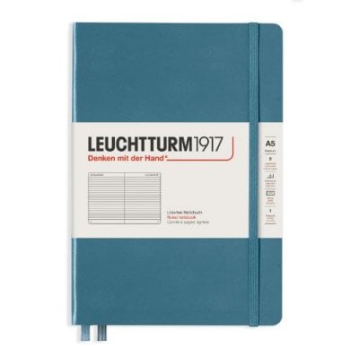 Stone Blue Medium Ruled Notebook | Waterstones