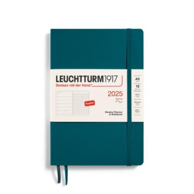 Pacific Green A5 Weekly Soft Diary 2025 | Waterstones