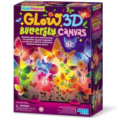 Kidzmaker - 3D Glow Butterflycanvas | Waterstones