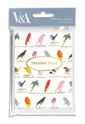 Edward Lear Birds 8 Thank You Cards | Waterstones