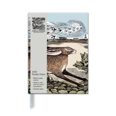 Angela Harding Hare Pocket Desk Week to View 2026 | Waterstones