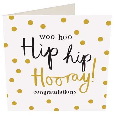Hip Hip Hooray Congratulations Card | Waterstones