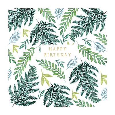 Happy Birthday Botanical Foliage Card | Waterstones