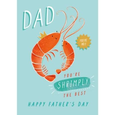 Shrimply The Best Dad Greeting Card | Waterstones