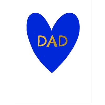 Dad Blue Heart Greeting Card | Waterstones