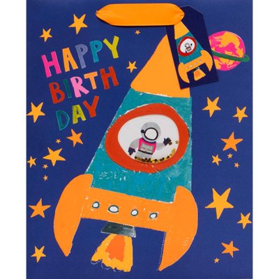 Rocket Large Gift Bag | Waterstones