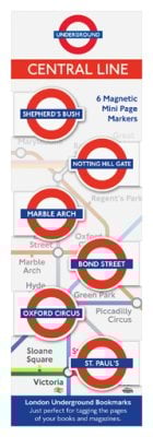 London Underground Mini-Marks- Central | Waterstones