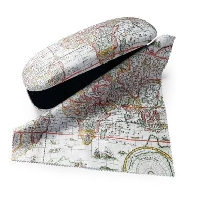 Vintage Map Glasses Case With Lens Cloth | Waterstones