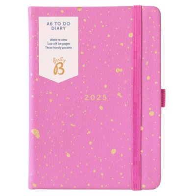Busy B Pink & Gold A6 To Do Diary 2025 | Waterstones