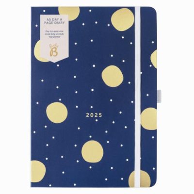 Busy B Nvy Gold Spot Day A Page Diary 2025 | Waterstones