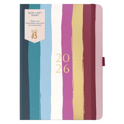 Busy B Multi Stripe Busy Life Diary 2026 | Waterstones
