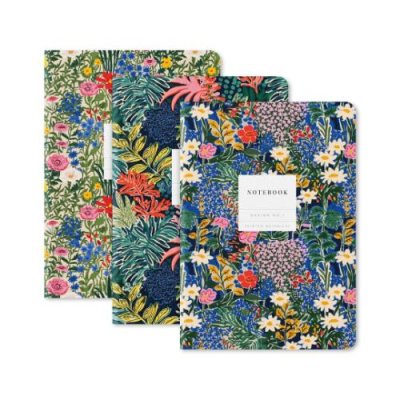 Boho Floral Kaleido 3 Pack Stitched Notebooks | Waterstones