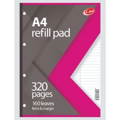 Lined Refill Pad A4 320 Pages | Waterstones