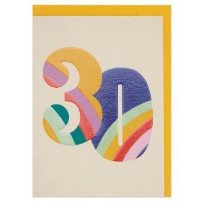 30 Retro Rainbow Greeting Card | Waterstones