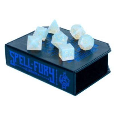 Legendary Spell Fury Opalescent Haze Moonstone Dice Set | Waterstones
