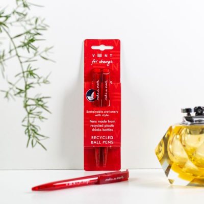 Make A Mark Recycled Pens Red | Waterstones