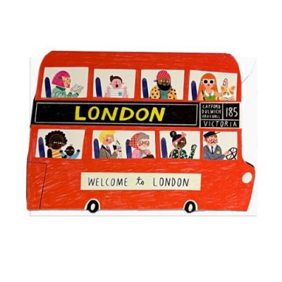 London Bus Greeting Card | Waterstones