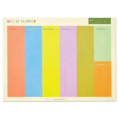 Rainbow Weekly Planner | Waterstones