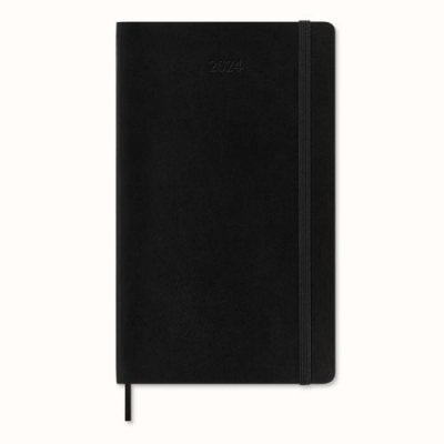 Black Large Daily Soft 12M Diary 2024 | Waterstones