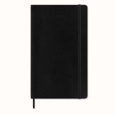Black Large Wkly Soft 12M Diary 2024 | Waterstones