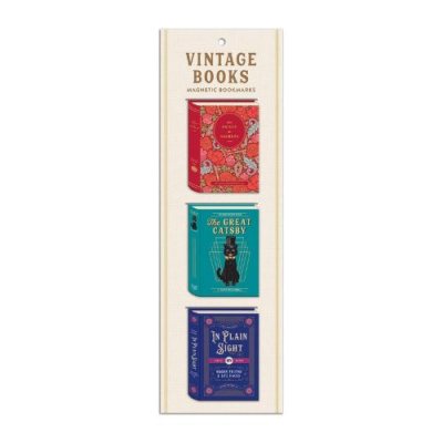 Vintage Books Shaped Magnetic Bookmarks by Galison | Waterstones
