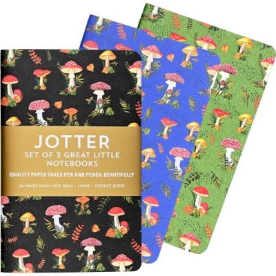 Set Of 3 Mini Jotters-Mushroom | Waterstones