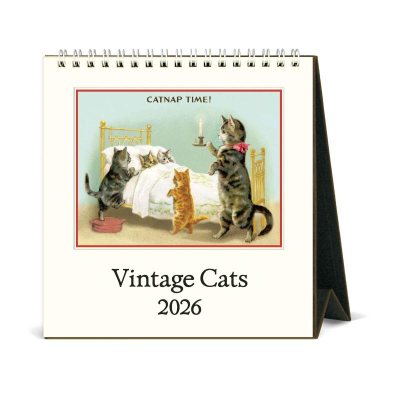 2026 Vintage Cats Desk Calendar | Waterstones