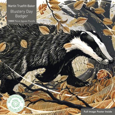 Blustery Day Badger 1000 Piece Jigsaw Puzzle | Waterstones