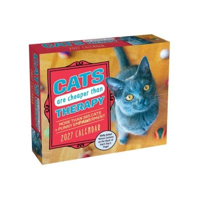 2027 Cat Therapy Boxed Calendar by Andrews McMeel Publishing | Waterstones