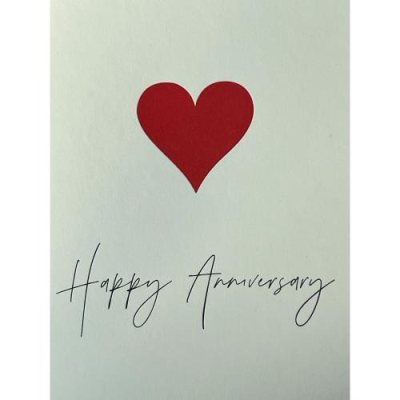 Happy Anniversary Red Heart Greeting Card | Waterstones