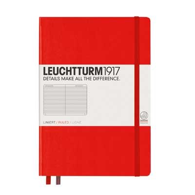 Red Medium Ruled Notebook | Waterstones