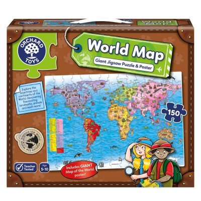 World Map Jigsaw by Orchard Toys | Waterstones