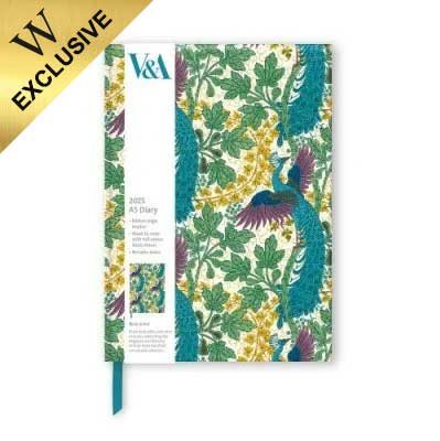 V&A Peacocks Desk Diary 2025 | Waterstones