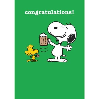 Congratulations Snoopy Greeting Card | Waterstones