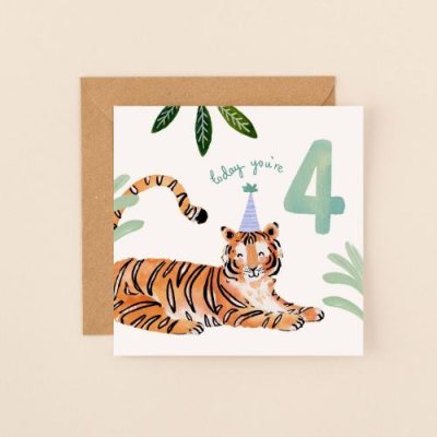 4 Tiger Greeting Card | Waterstones