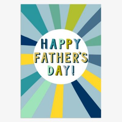 Happy Fathers Day Blue Stripes | Waterstones