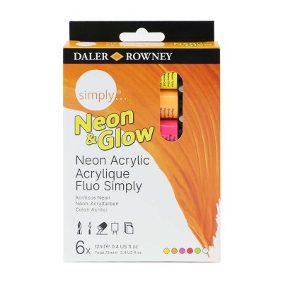 Daler Rowney Simply Acrylic Neon Paint Set | Waterstones