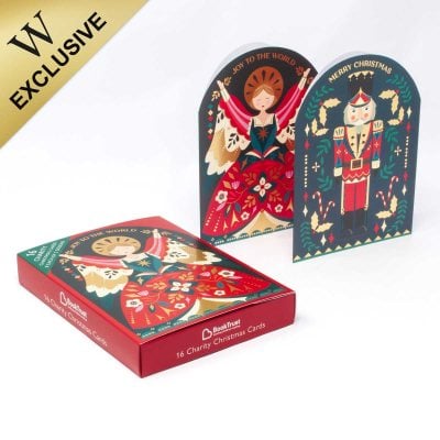 Scandi Angel And Nutcracker Charity Box X16 | Waterstones