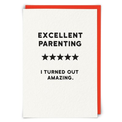 Excellent Parenting 5 Stars Greeting Card | Waterstones