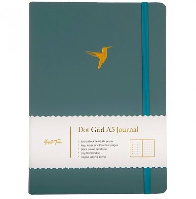 Hummingbird A5 Dot Grid Journal - Deep Ocean | Waterstones